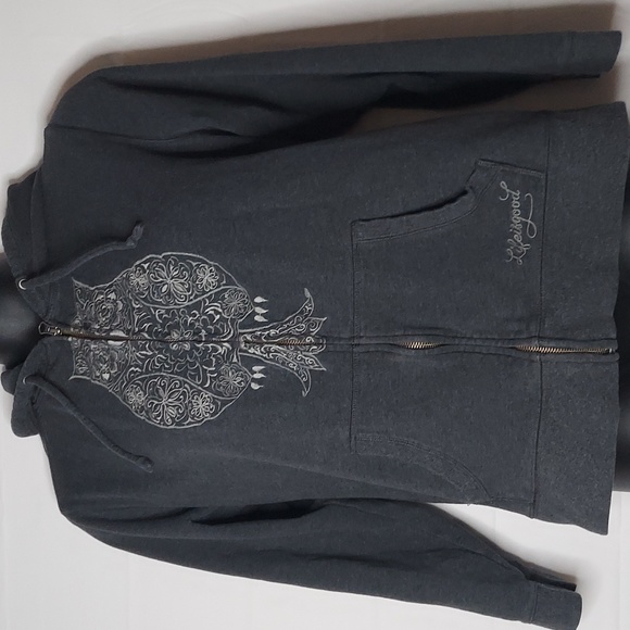 Life Is Good | Jackets & Coats | Life Is Good Grey Owl Zipup Hoodie ...
